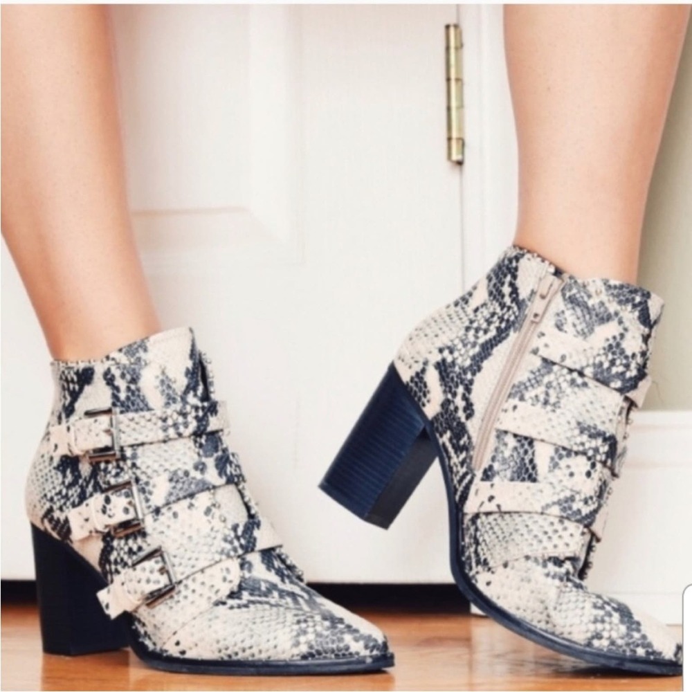 Steve Madden Humble Snake Booties - Gem